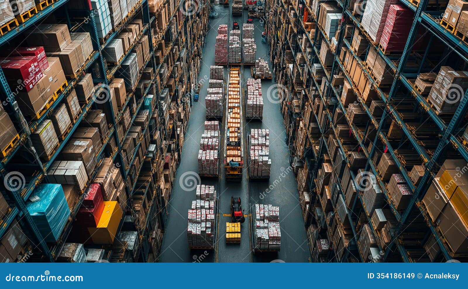 Logistics Hub with Packages Being Sorted Rapidly by Machines Stock ...