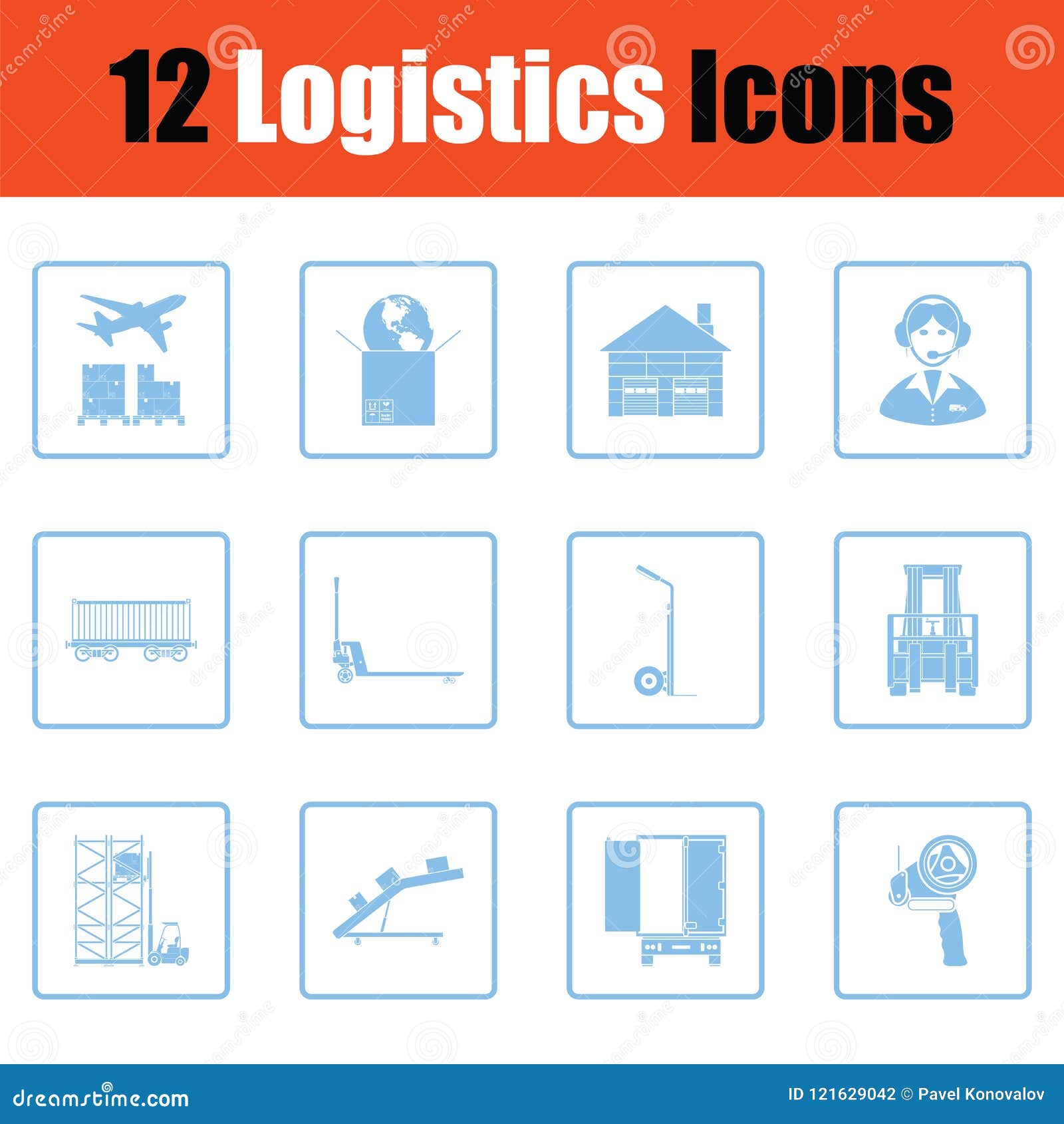 Logistics icon set stock vector. Illustration of cargo - 121629042