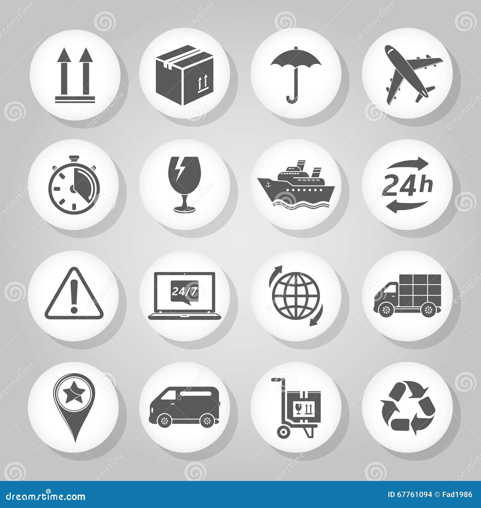 Logistics icons stock vector. Illustration of communication - 67761094