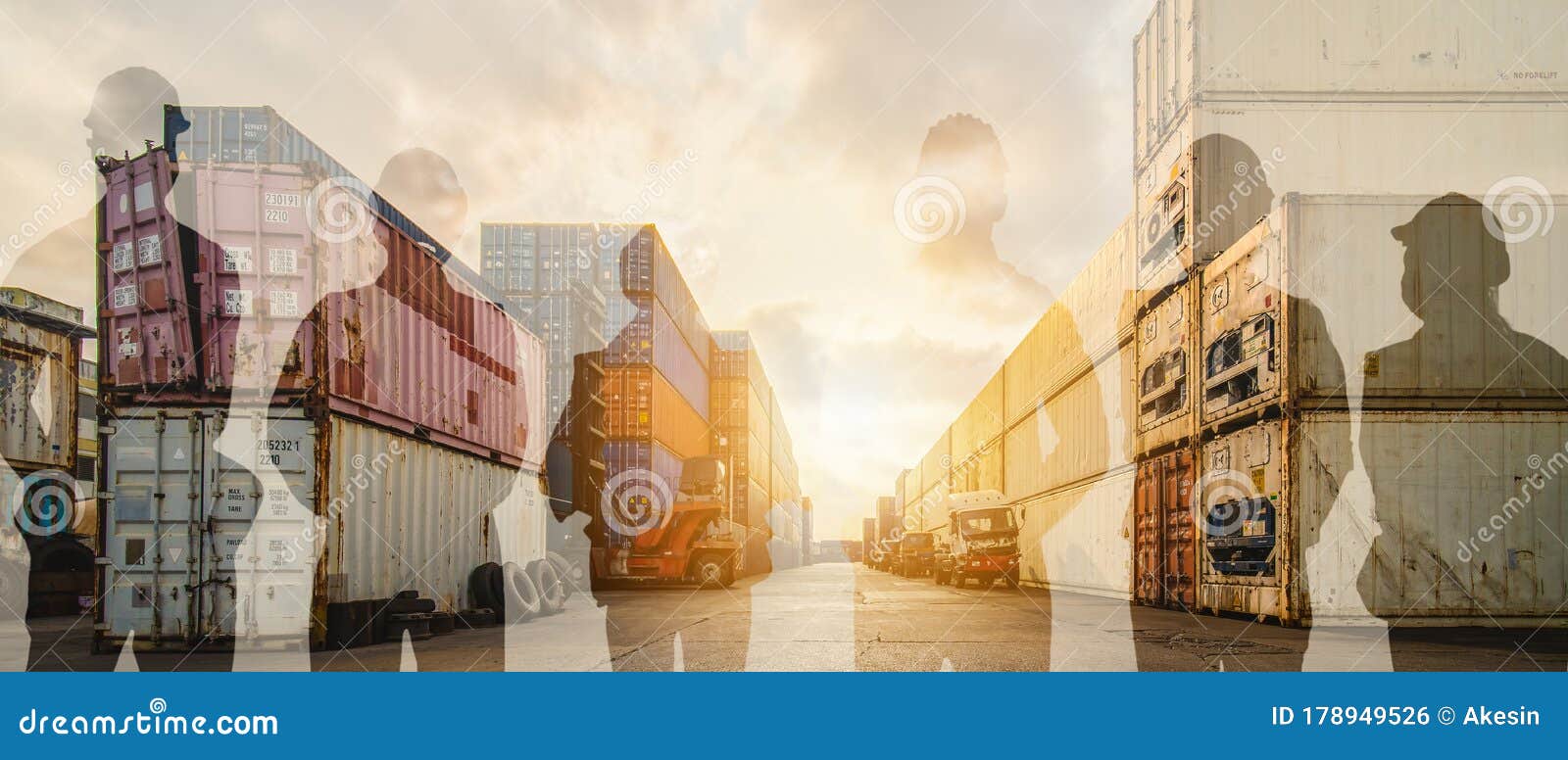 Logistics Industrial Banner Stock Photo - Image of foreman, industrial ...