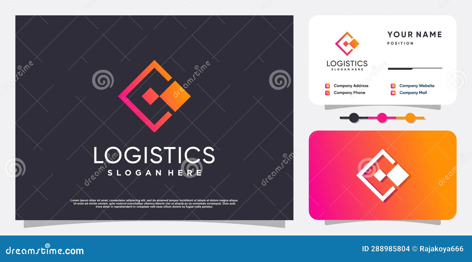 Logistics Logo Design with Modern Style Premium Vector Stock Vector ...