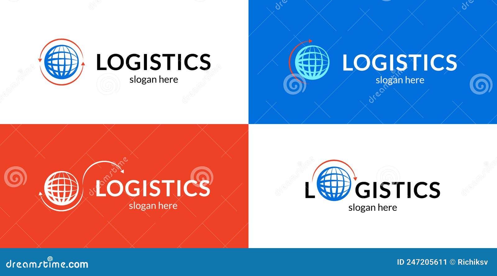Logistics logo set stock illustration. Illustration of company - 247205611