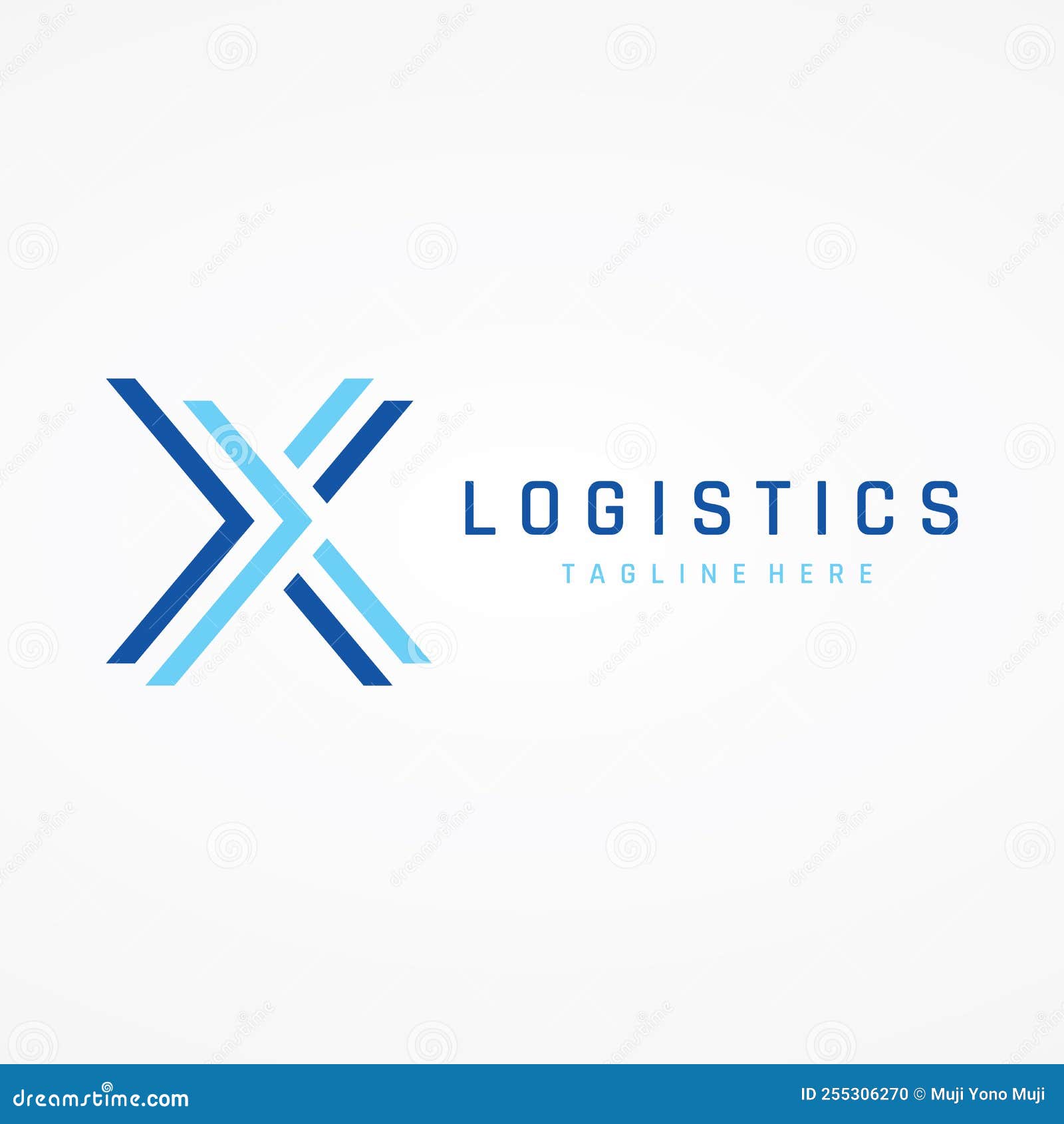 Logistics Logo Template Design with Arrows, Order Boxes, Quick and ...