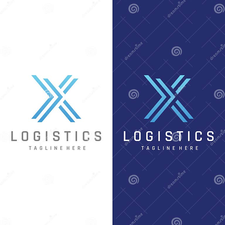 Logistics Logo Template Design with Arrows, Order Boxes, Quick and ...