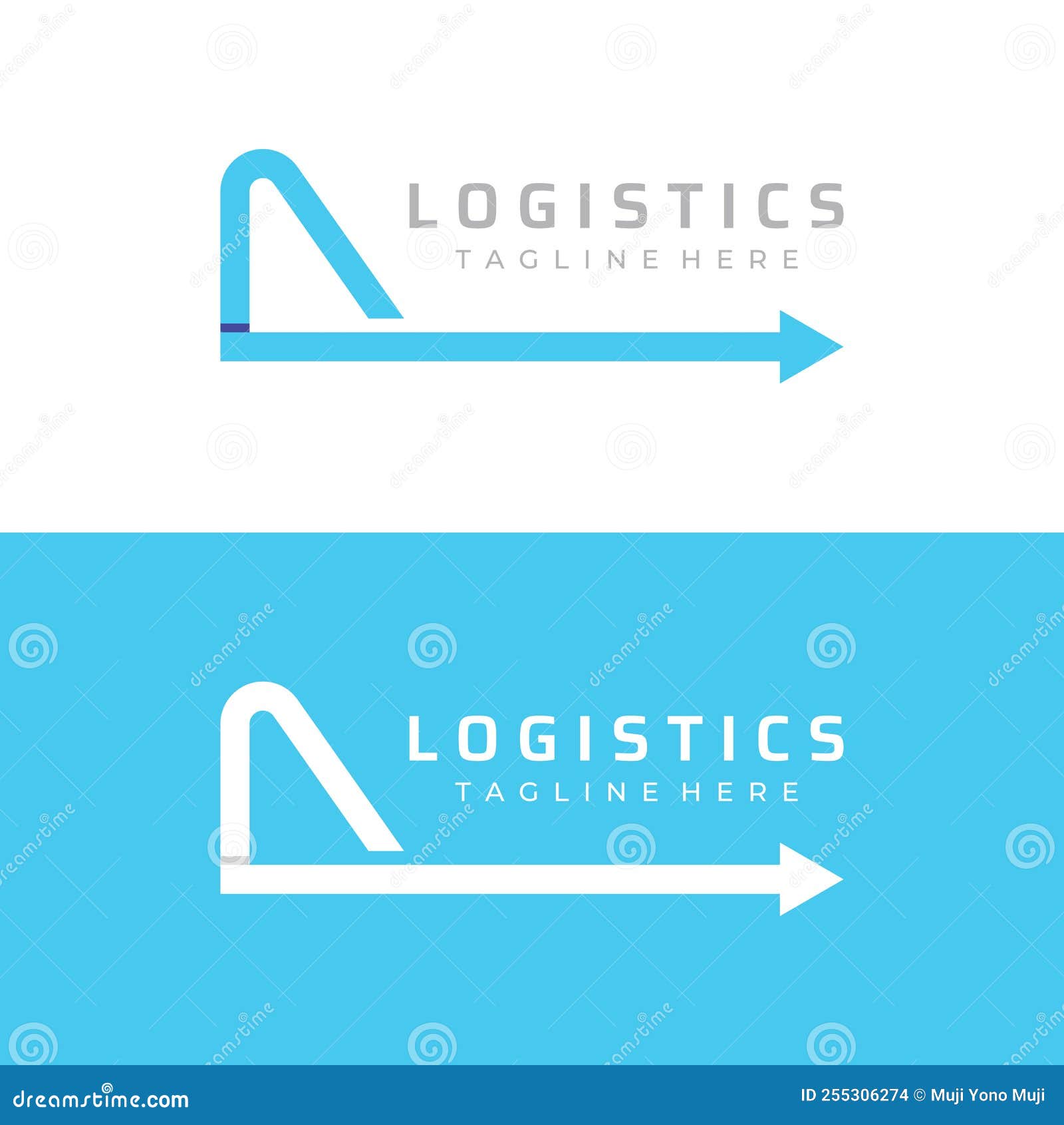 Logistics Logo Template Design with Arrows, Order Boxes, Quick and ...