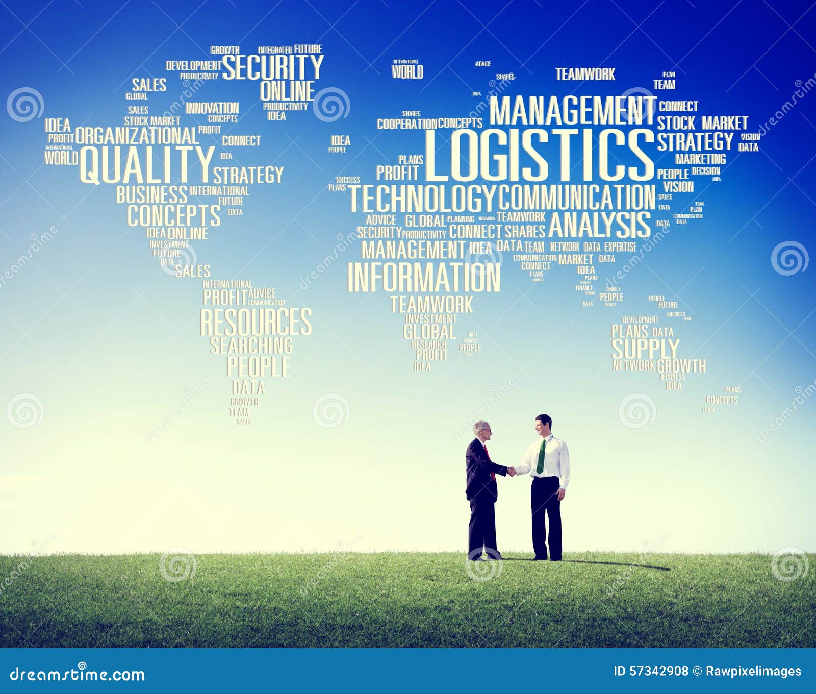 Logistics Management Freight Service Production Concept Stock Photo ...