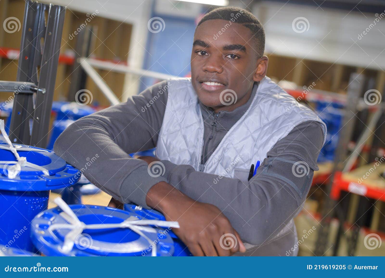 Logistics Manager Warehouse Portrait Stock Image - Image of cargo ...
