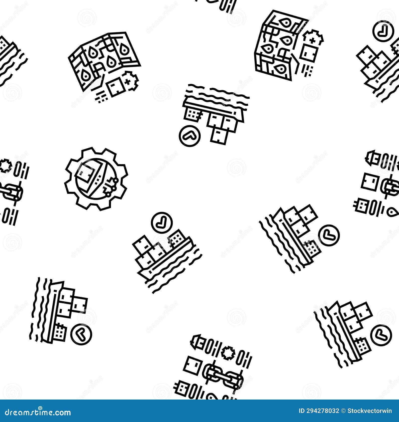Logistics Manager Warehouse Seamless Pattern Vector Stock Vector ...
