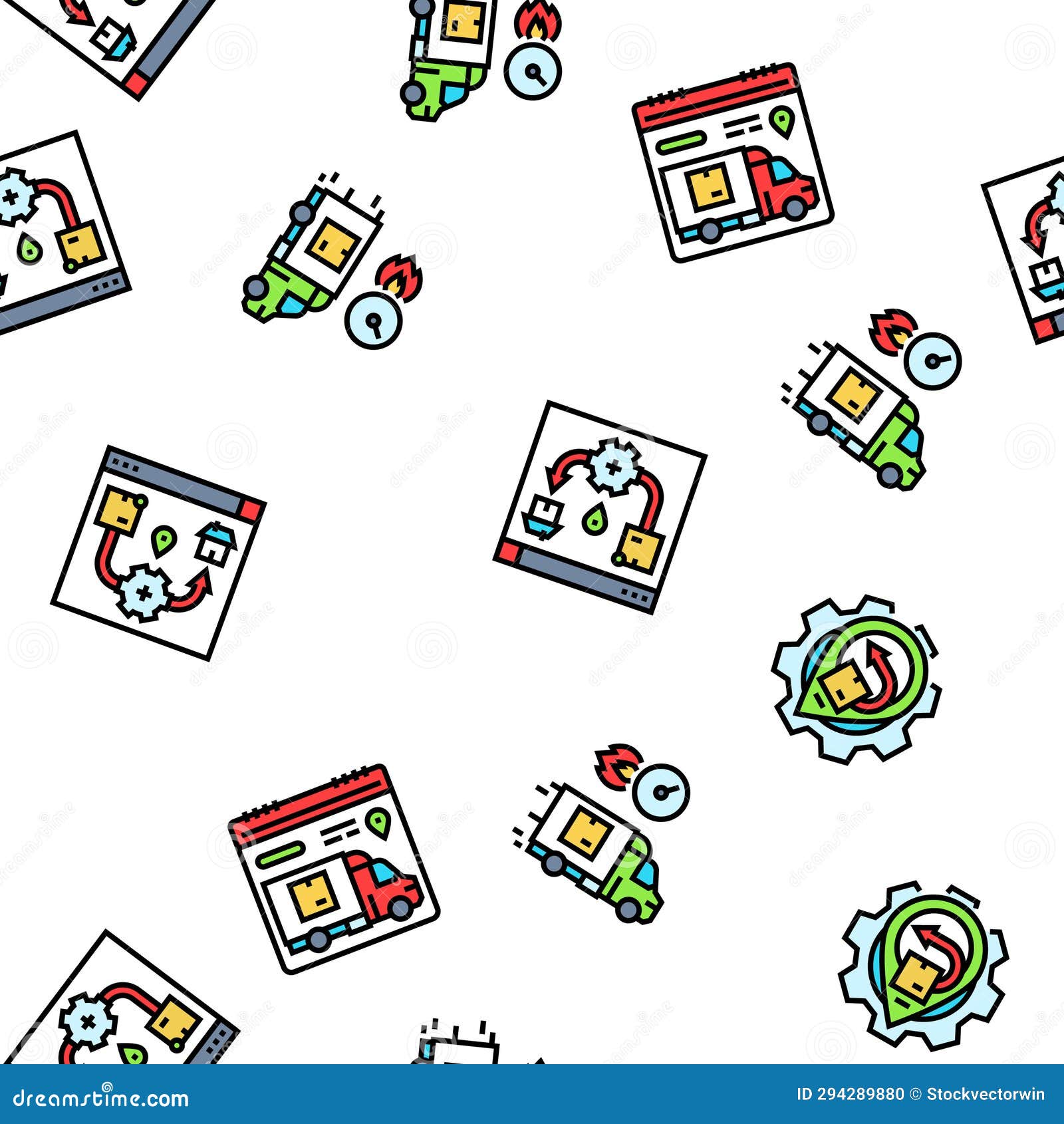 Logistics Manager Warehouse Seamless Pattern Vector Stock Vector - Illustration of illustrations ...