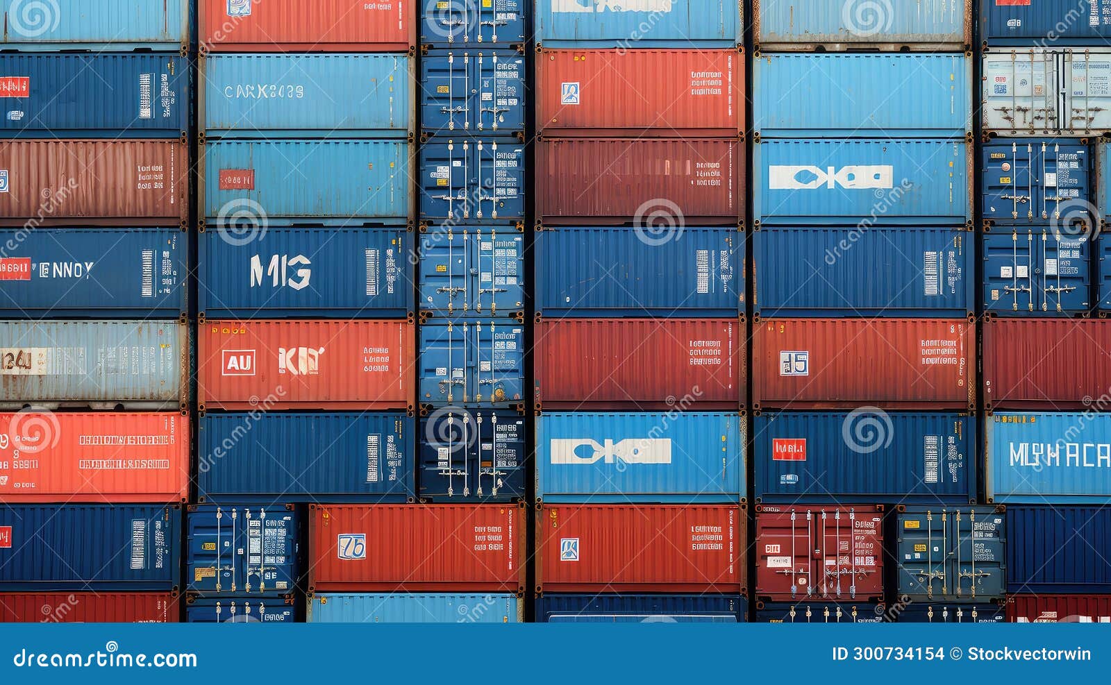 Logistics Merchandise Ship Cargo Stock Illustration - Illustration of ...