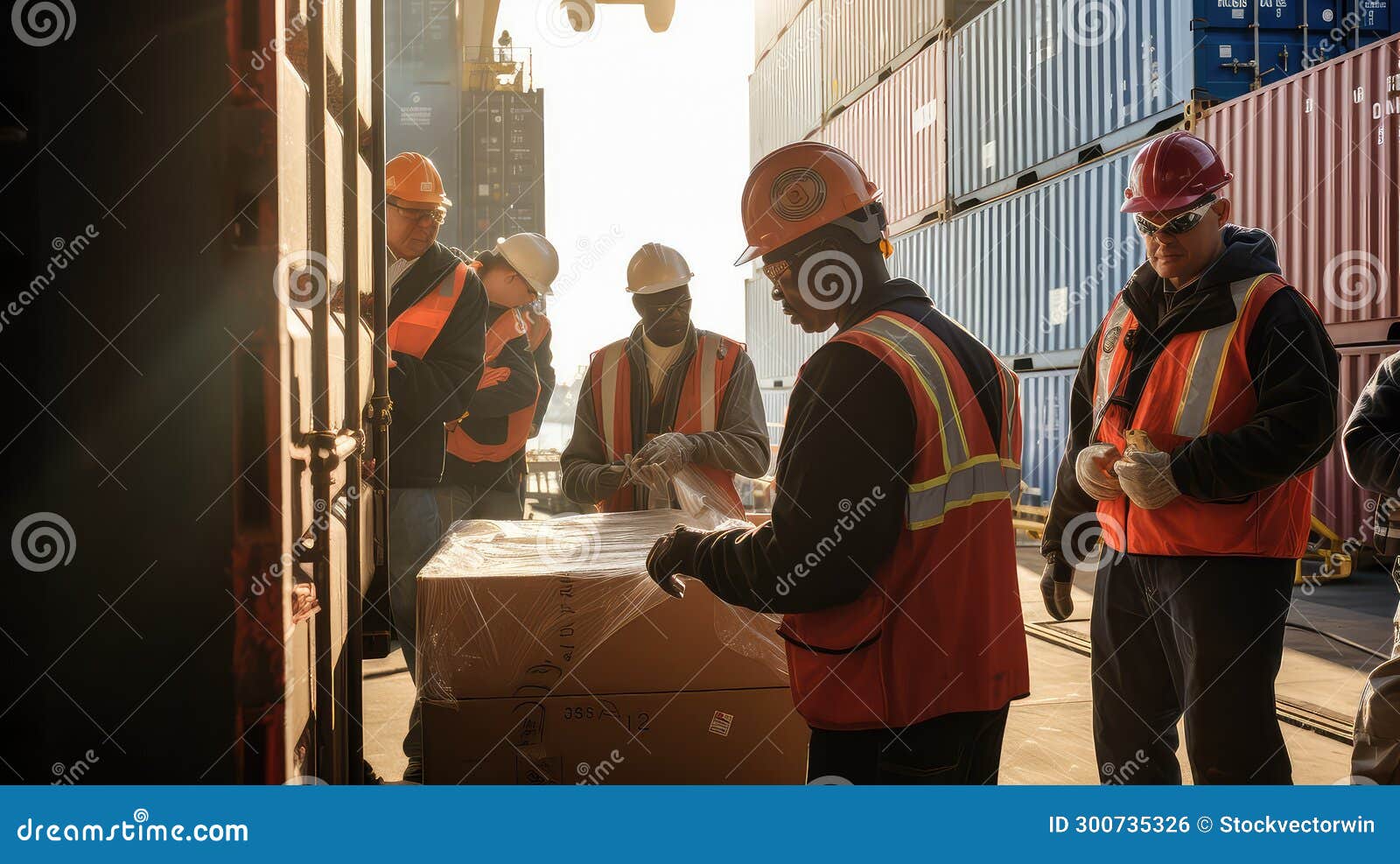 Logistics Merchandise Ship Cargo Stock Illustration - Illustration of ...