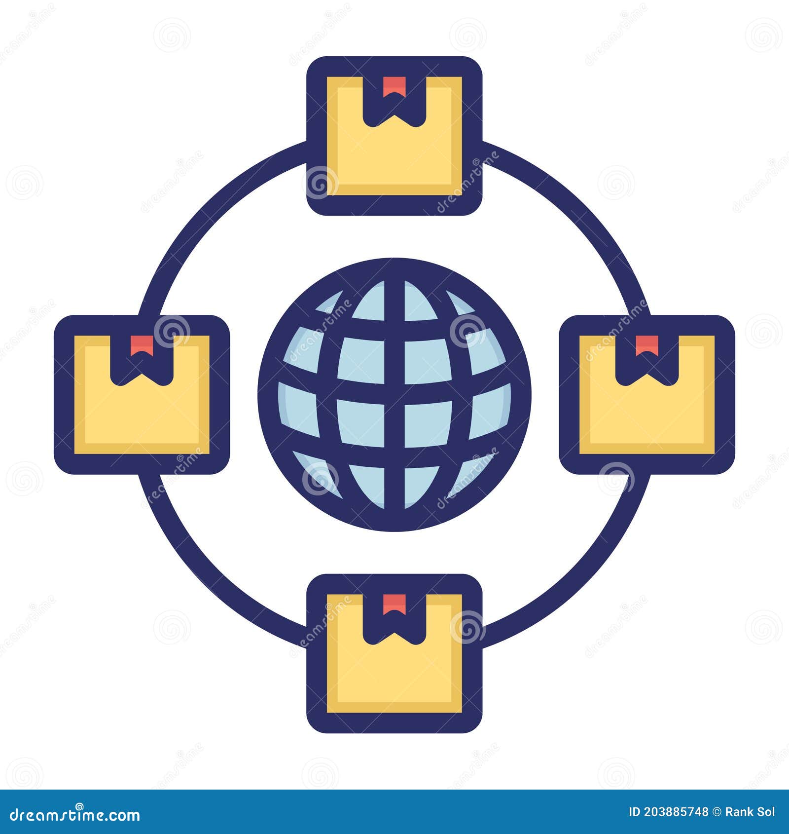 Logistics Network, Global Network, Logistics, Communication Fully ...