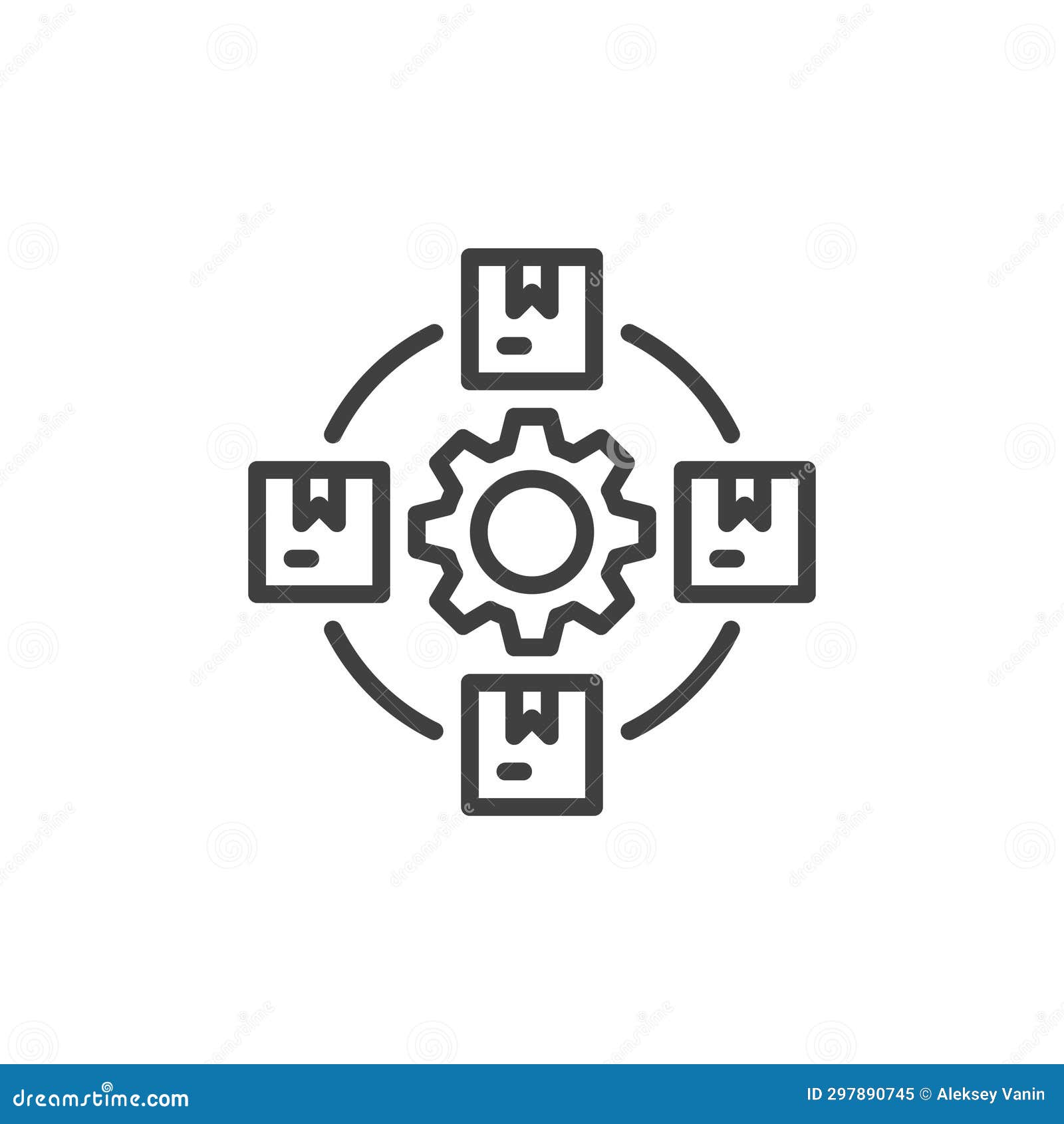 Logistics Network Line Icon Stock Vector - Illustration of connection ...