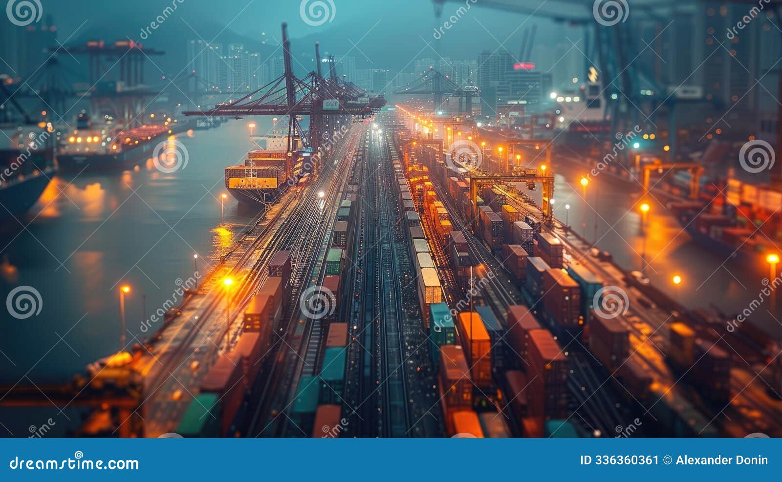 Logistics Network in Motion Capturing the Theme of Movement Stock Image ...