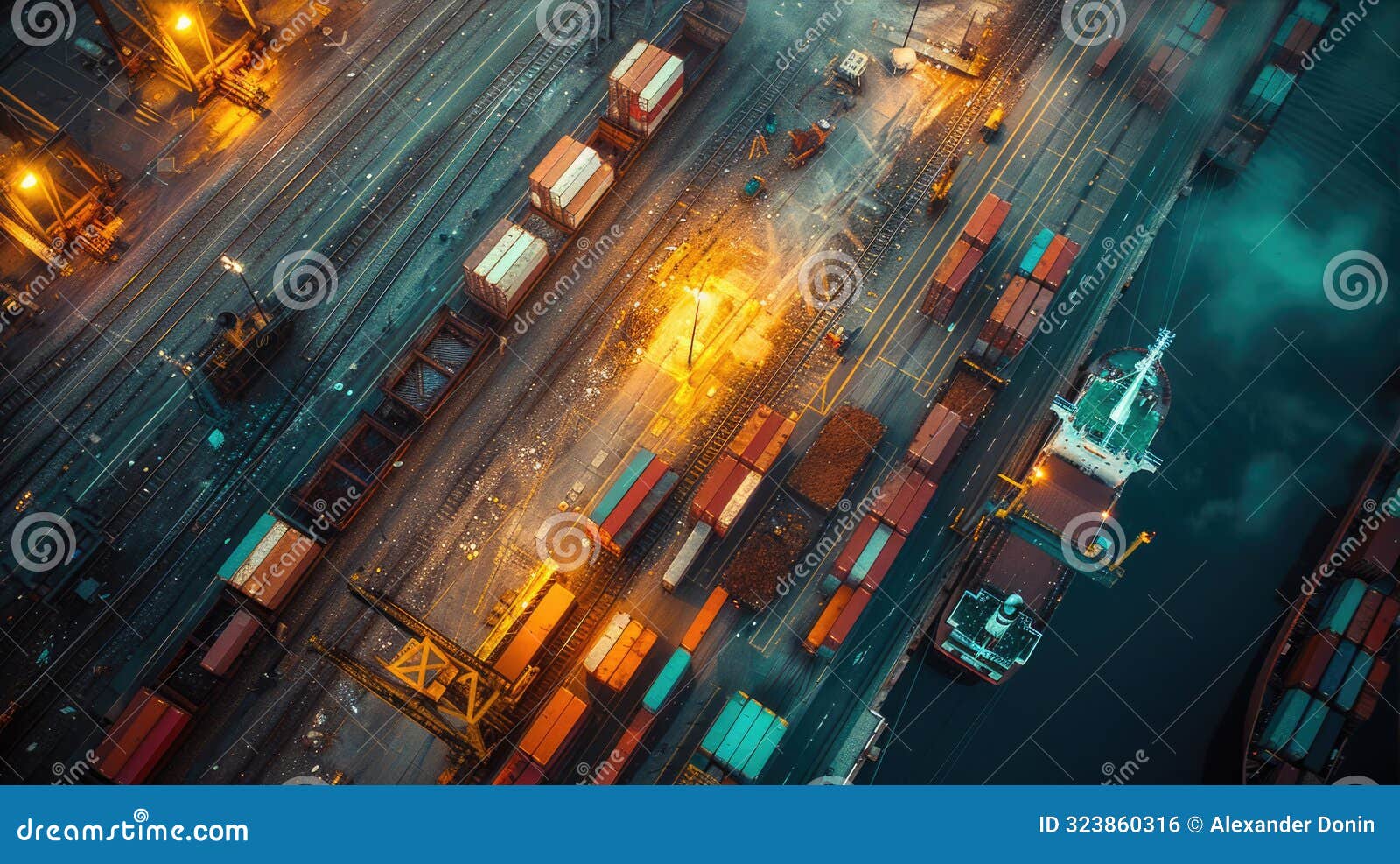 Logistics Network in Motion Capturing the Theme of Movement Stock Photo ...