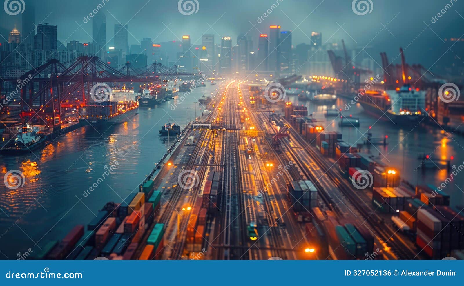Logistics Network in Motion Capturing the Theme of Movement Stock Photo ...