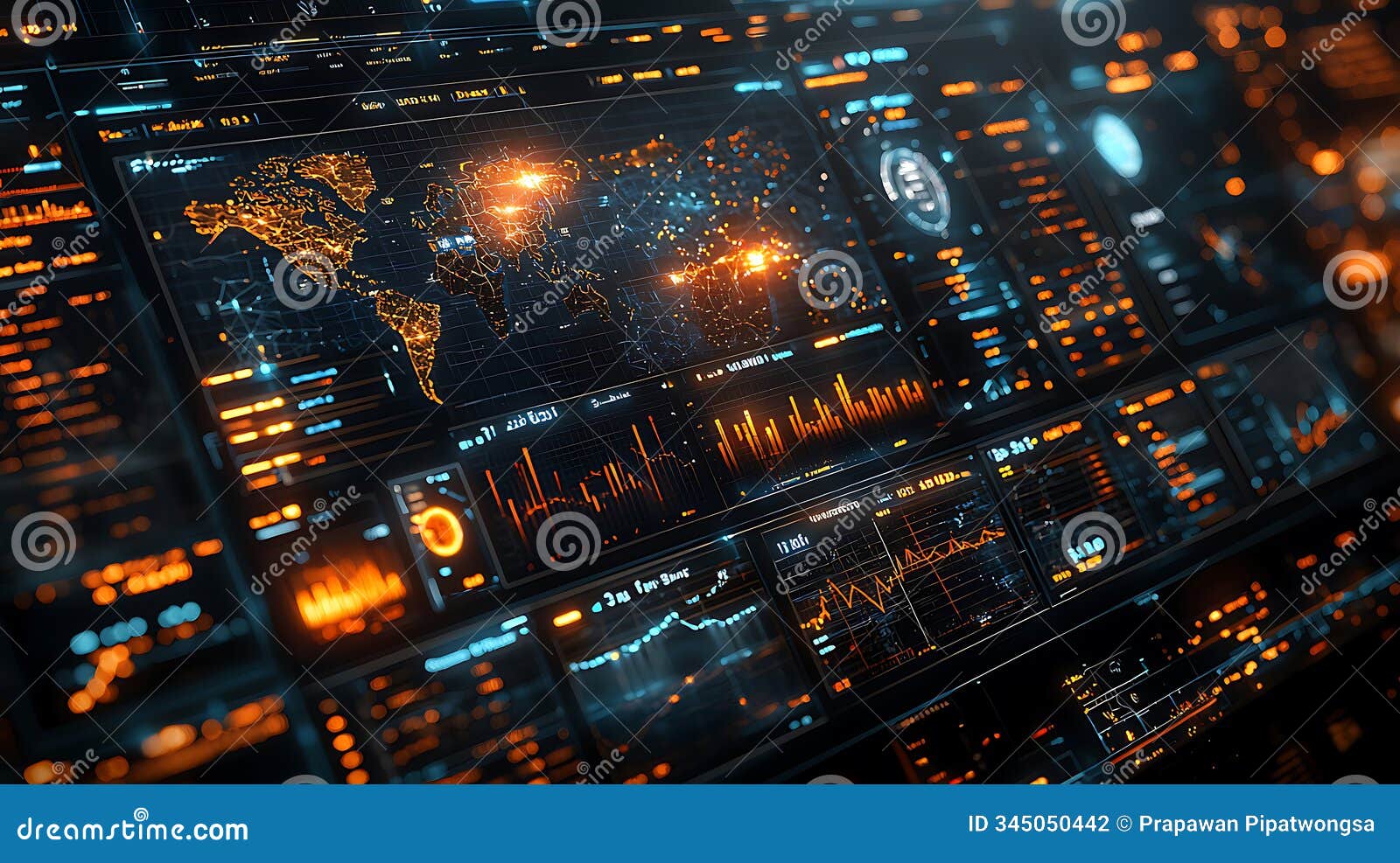 Logistics Performance Metrics Dashboard Displaying Data Visualizations, Maps and Analytics in ...