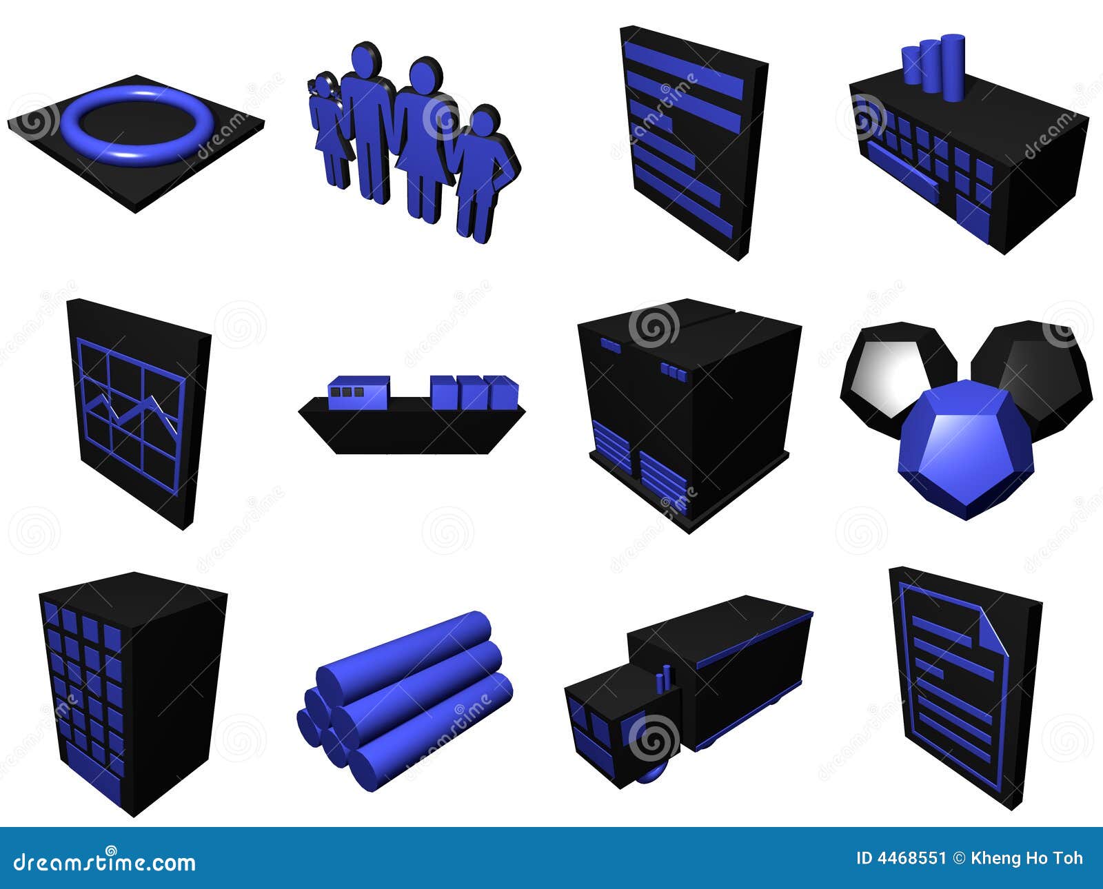 Logistics Process Icons for Supply Chain Diagram Stock Illustration ...
