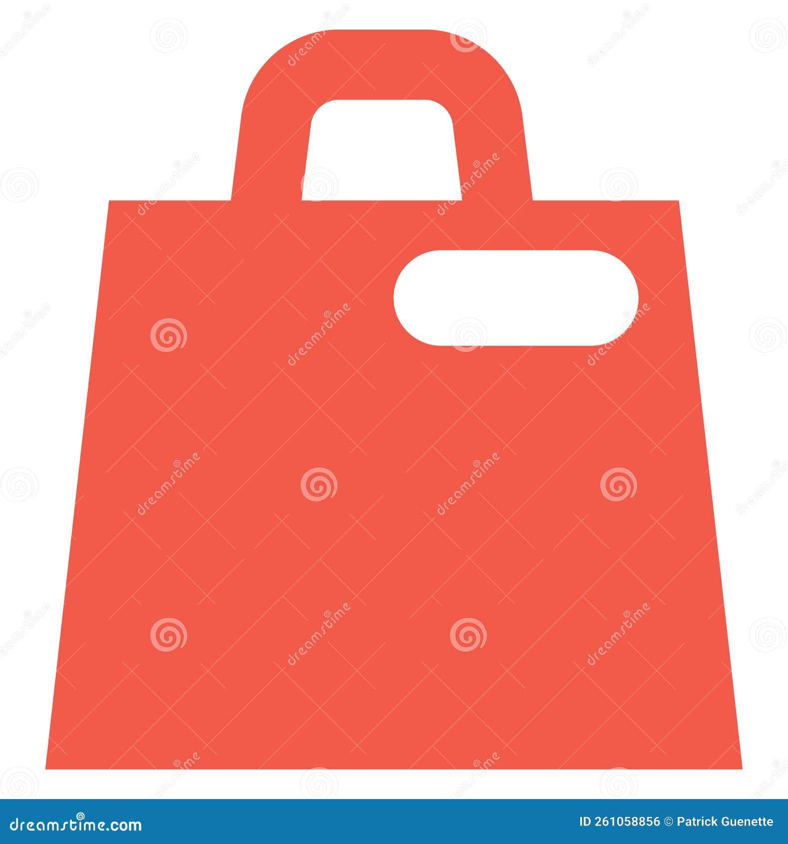 Logistics red bag, icon stock vector. Illustration of person - 261058856