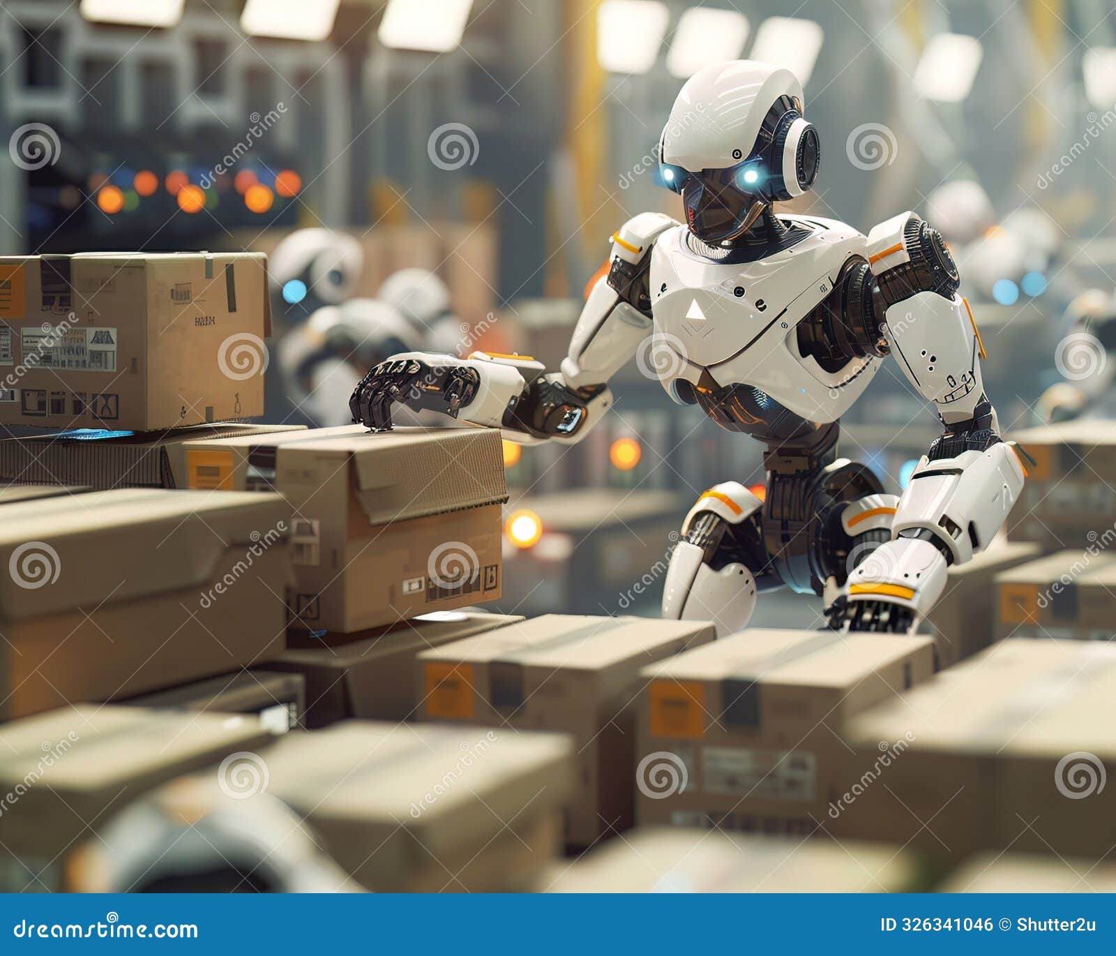 Logistics Robots at Work Deftly Sorting Packages Future of Delivery ...
