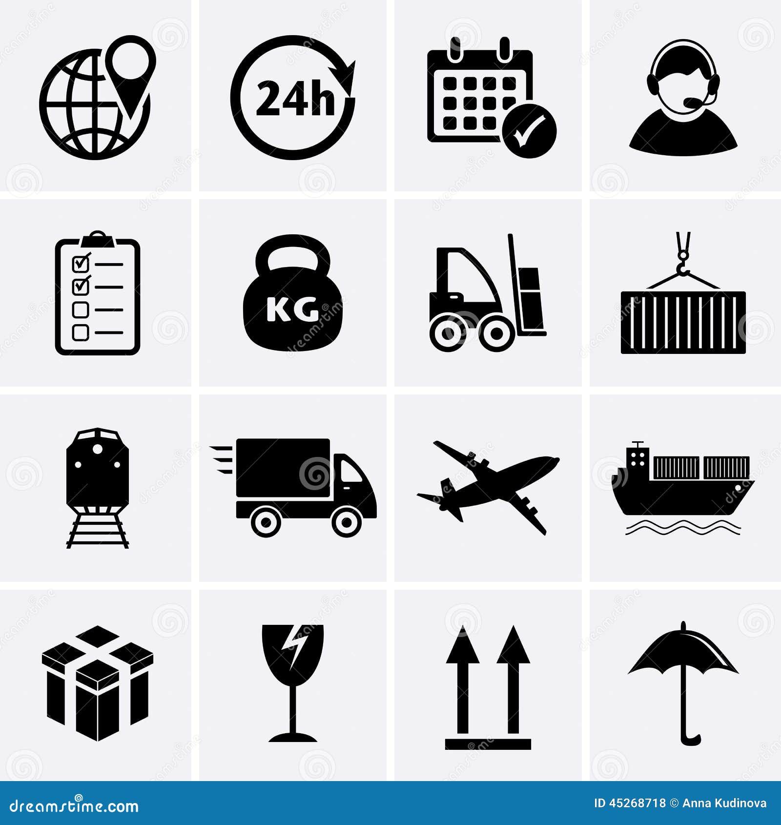 Logistics and Shipping Icon Stock Vector - Illustration of fast ...