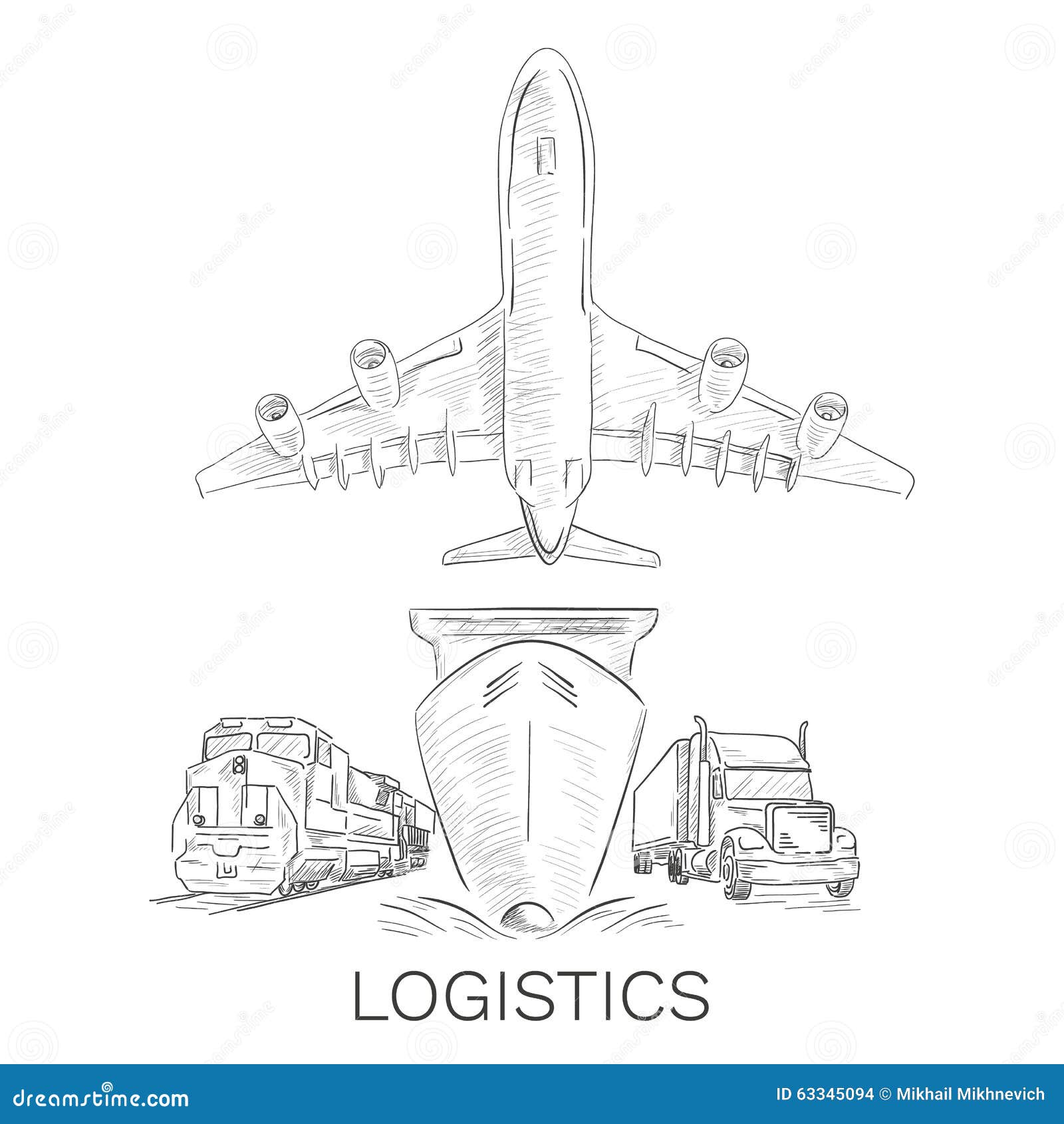 Logistics sign stock vector. Illustration of post, container - 63345094