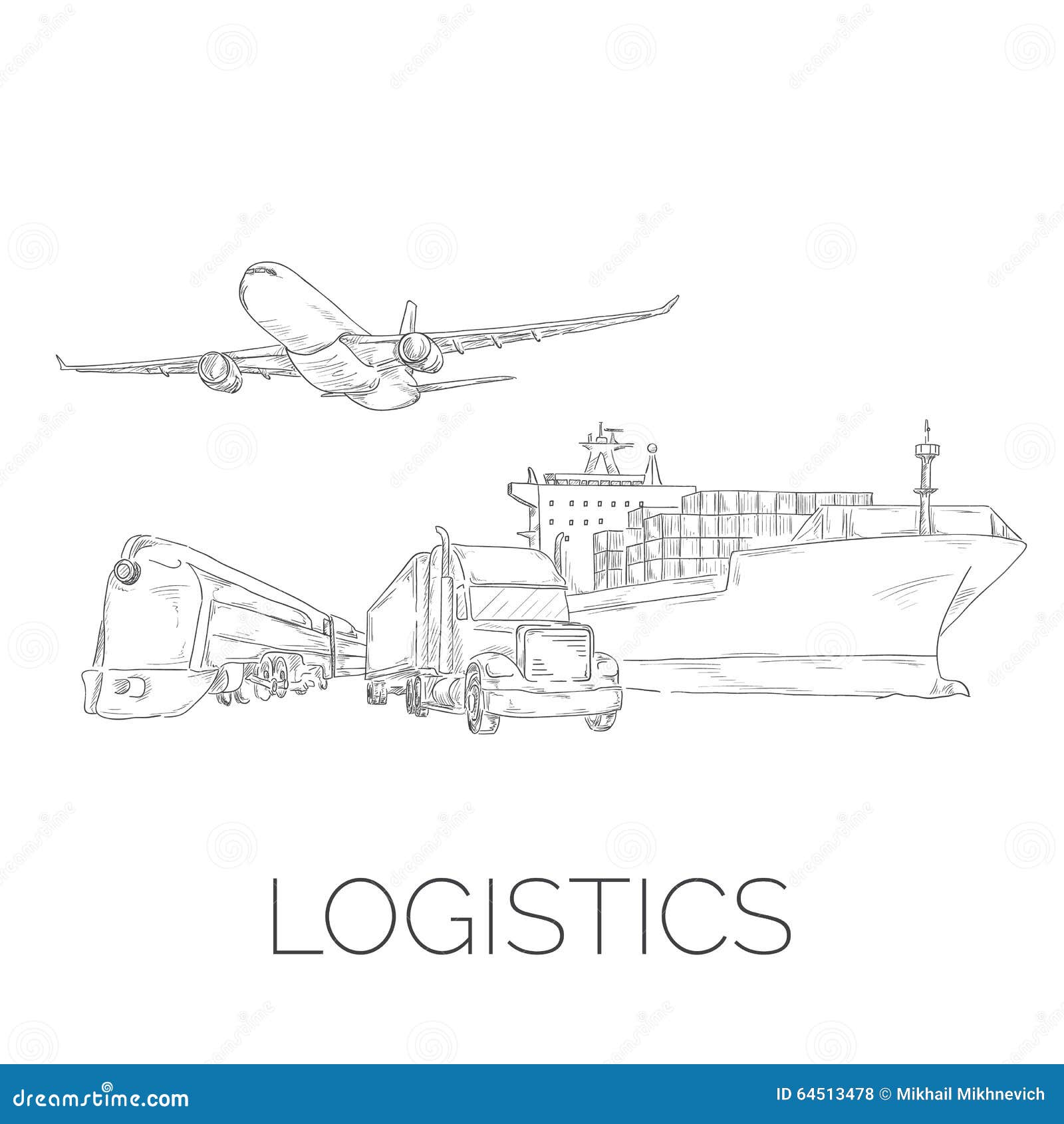 Logistics sign stock vector. Illustration of freight - 64513478