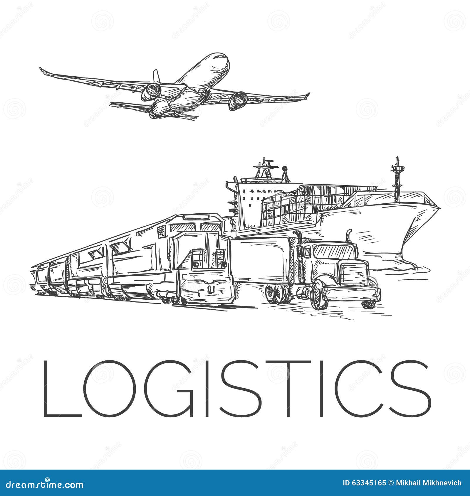 Logistics Sign Cartoon Vector | CartoonDealer.com #64570127