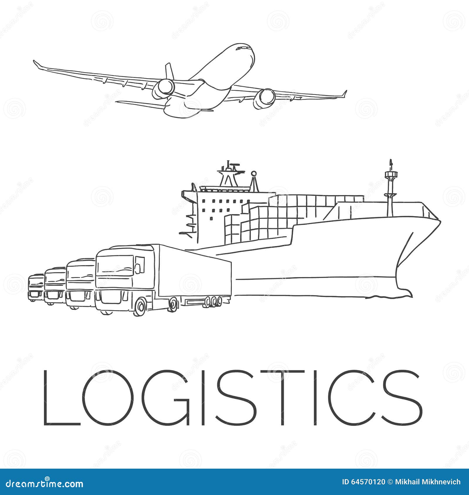 Logistics sign stock vector. Illustration of logistic - 64570120