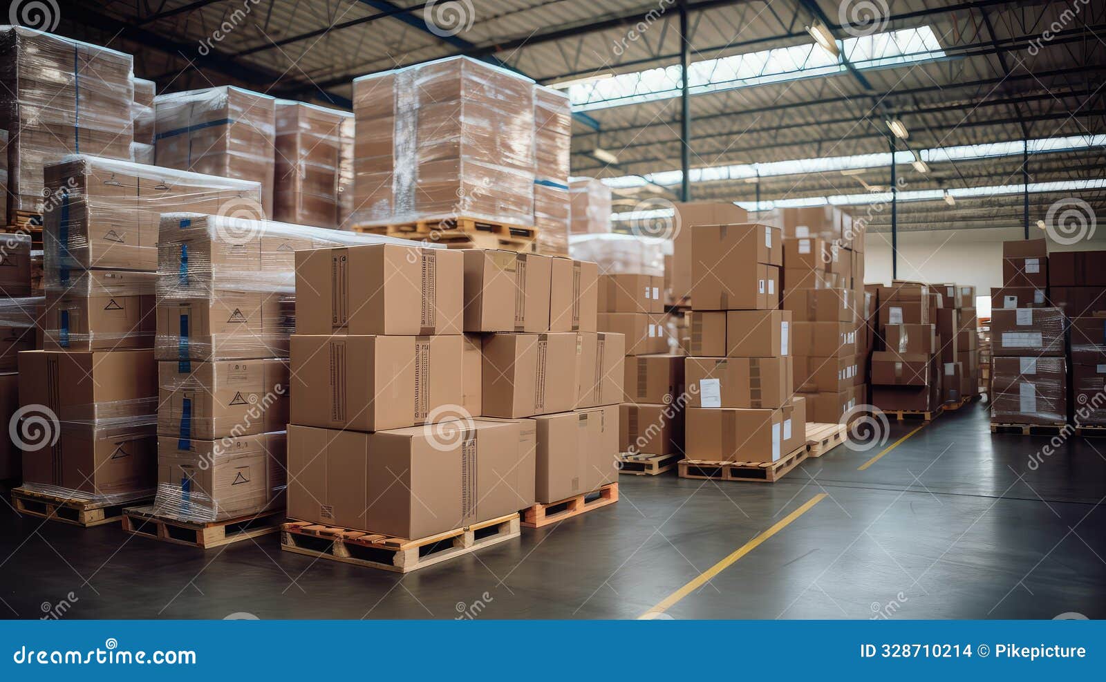 Logistics stack of boxes stock illustration. Illustration of logistics ...