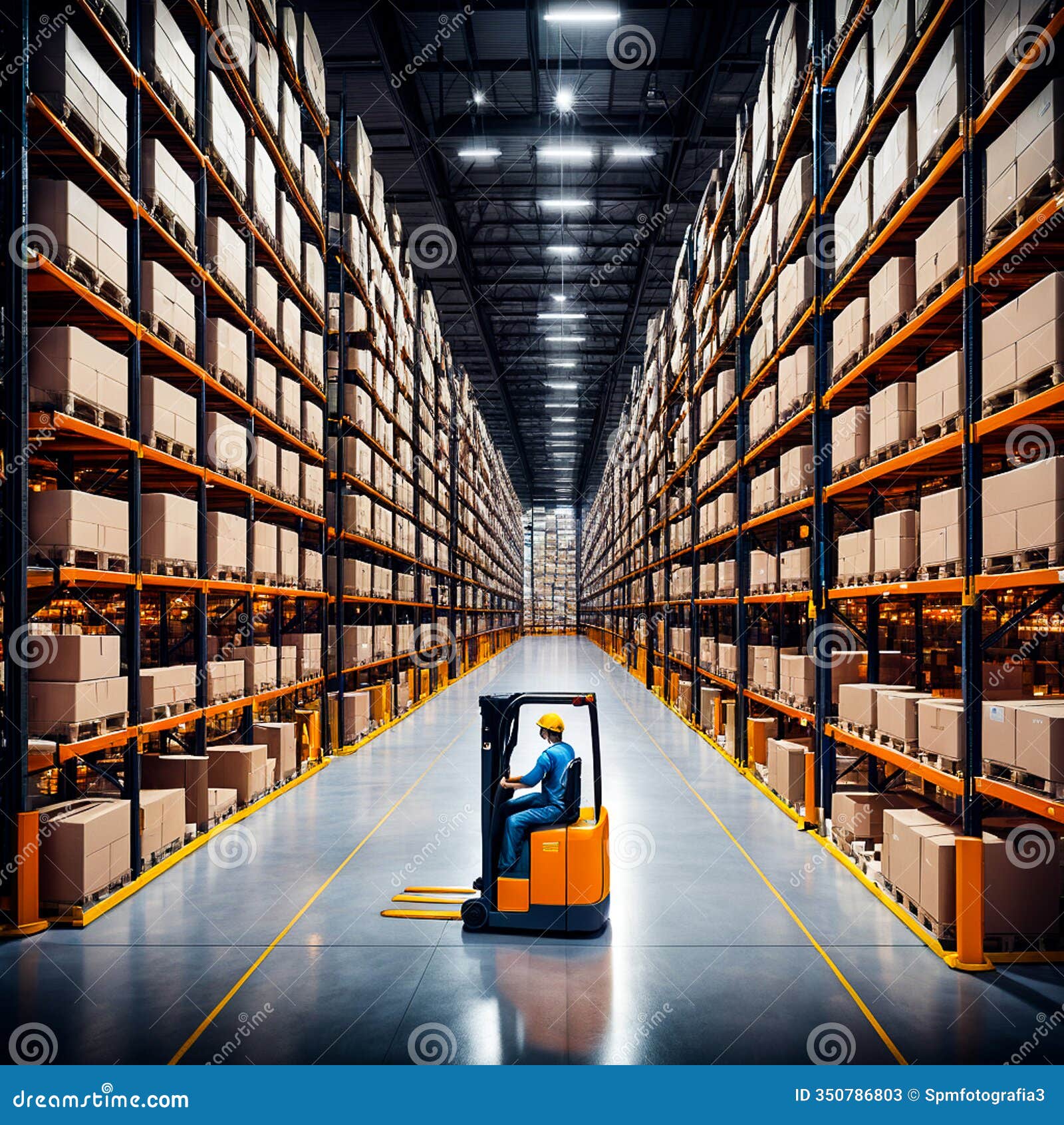 Logistics, Storage and Distribution of Merchandise Stock Illustration ...