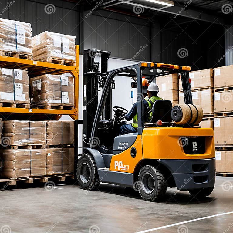 Logistics, Storage and Distribution of Merchandise Stock Illustration ...