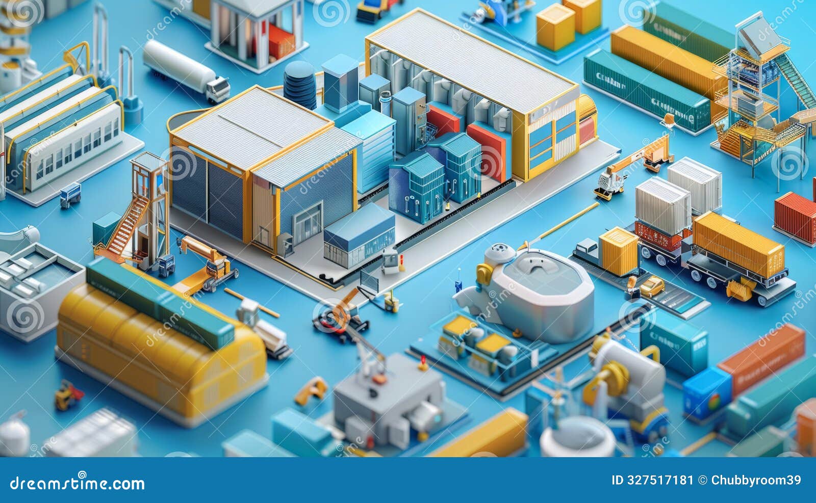 Logistics And Supply Chain, Detailed Illustration Of A Dynamic And ...