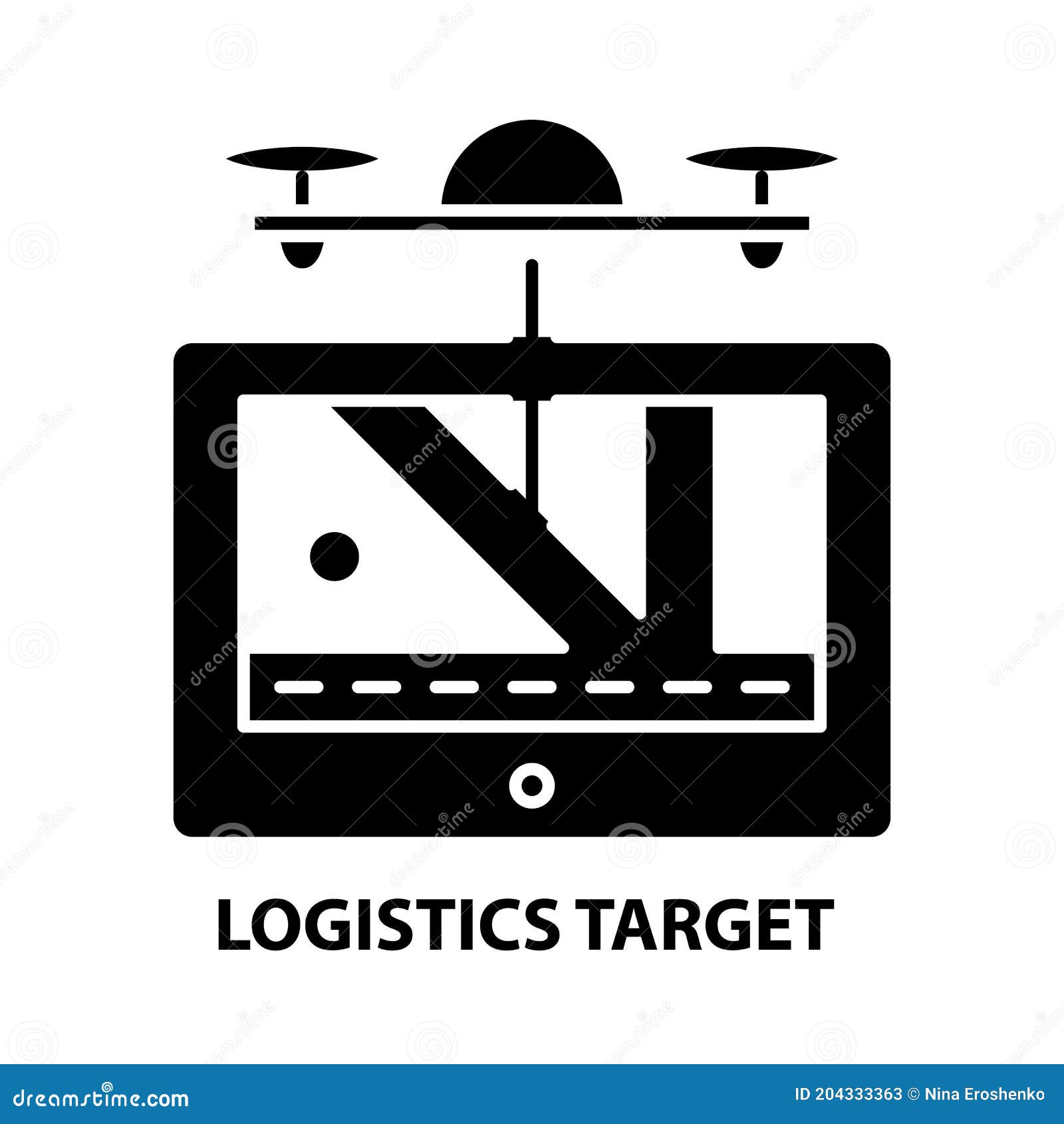 Logistics Target Icon, Black Vector Sign with Editable Strokes, Concept ...