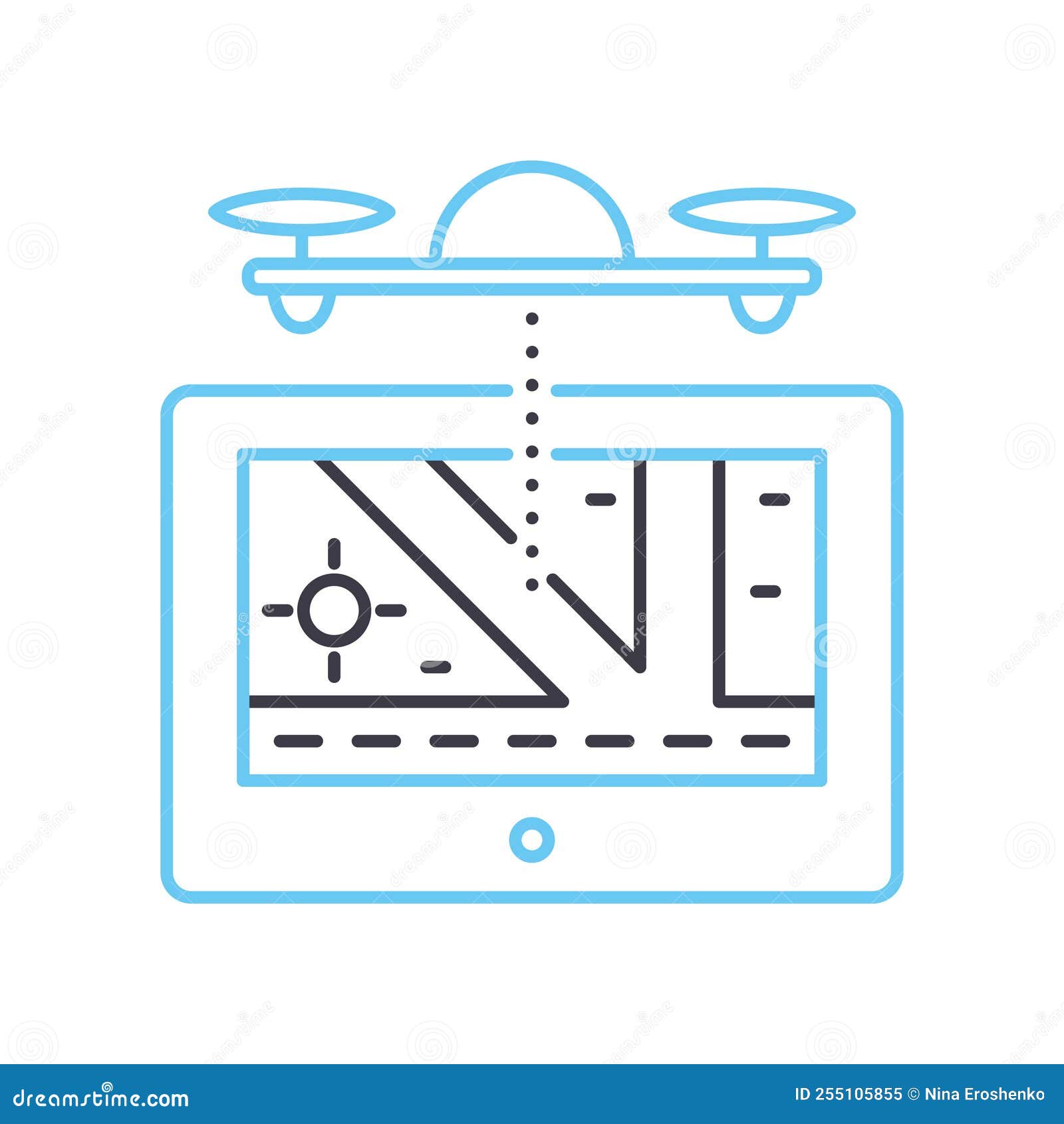 Logistics Target Line Icon, Outline Symbol, Vector Illustration ...