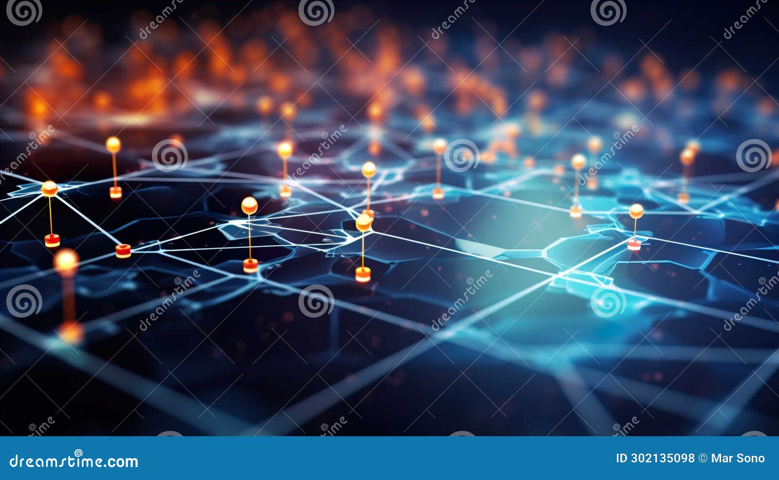 Logistics Technology Abstract Networking Connections Background ...