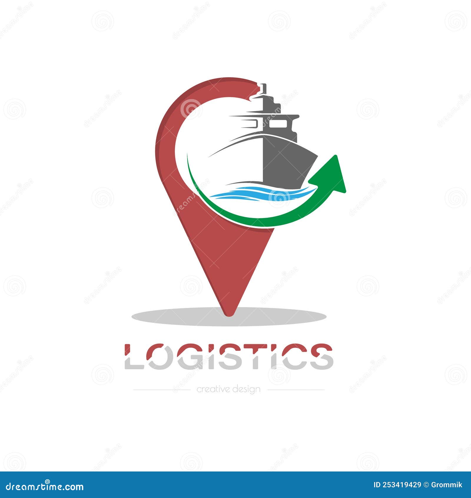 Logistics. Template for Logo, Sticker, Stickers and Labels, for ...