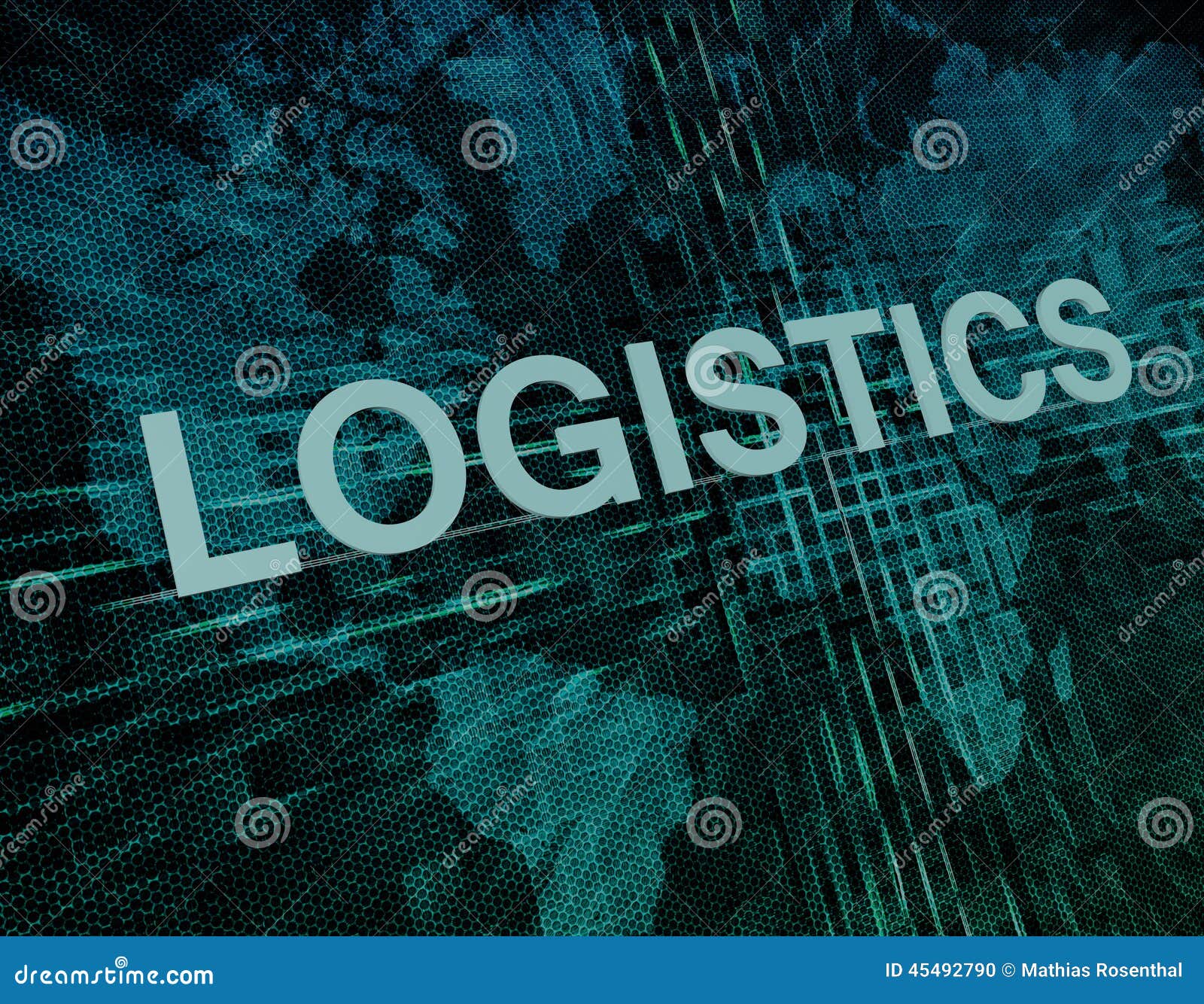 Logistics Text With 3d Hologram Of The Planet Earth Against The ...