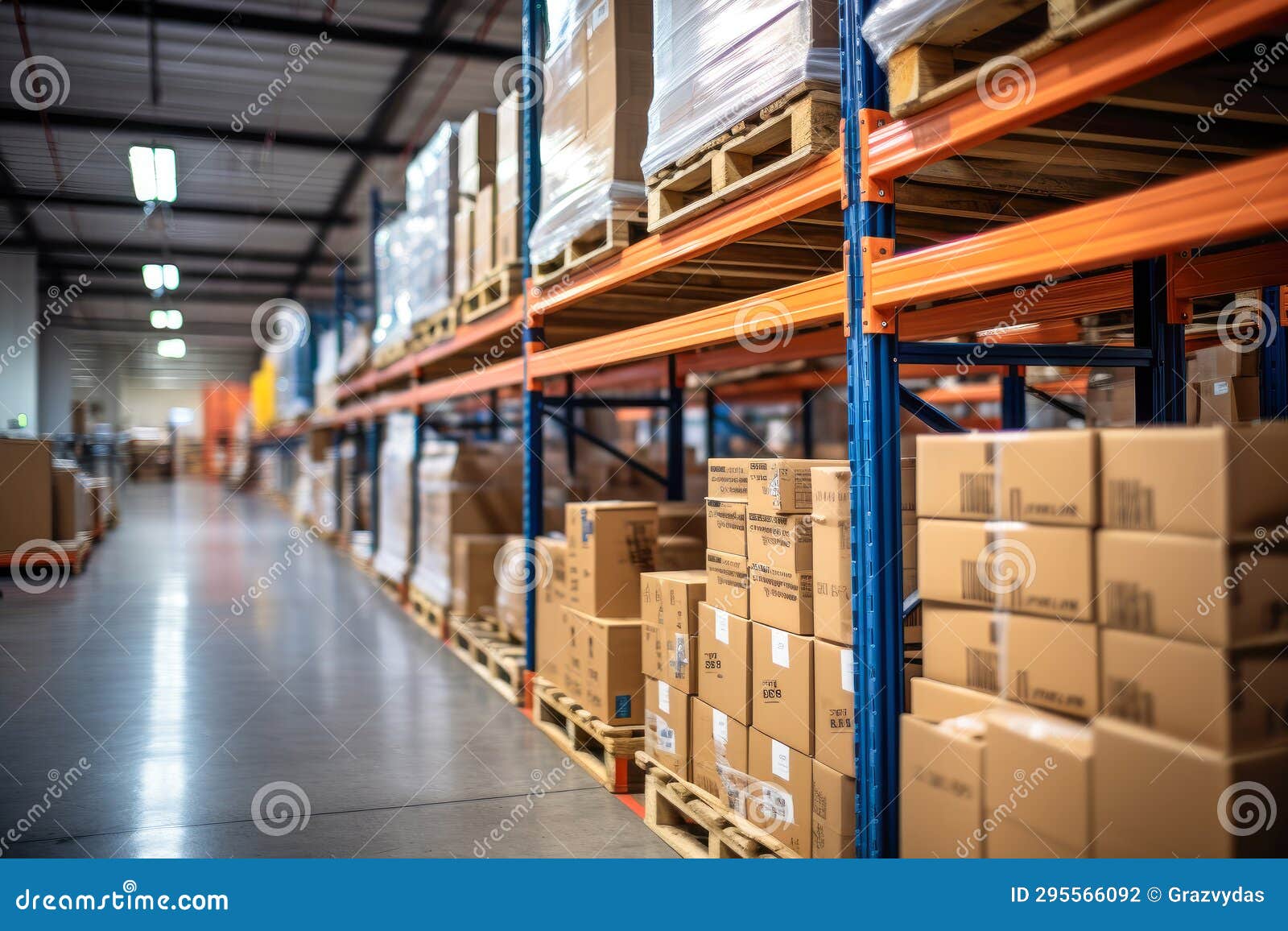 Logistics and Transportation Concept. Product Distribution Center Stock ...