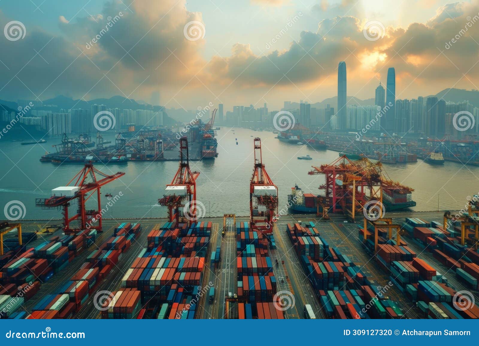 Logistics and Transportation of Container Cargo Ship, Global ...