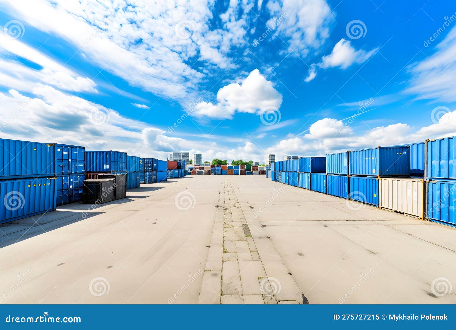 Logistics and Transportation of Container Cargo Ship. Logistic Import ...
