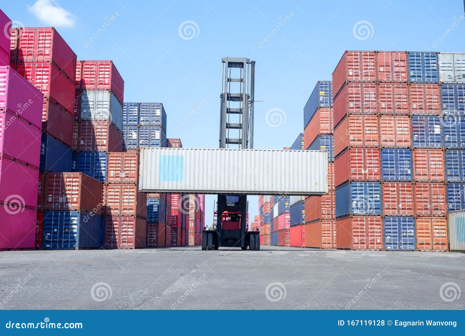 Logistics and Transportation of Harbor, Container Truck, Container ...