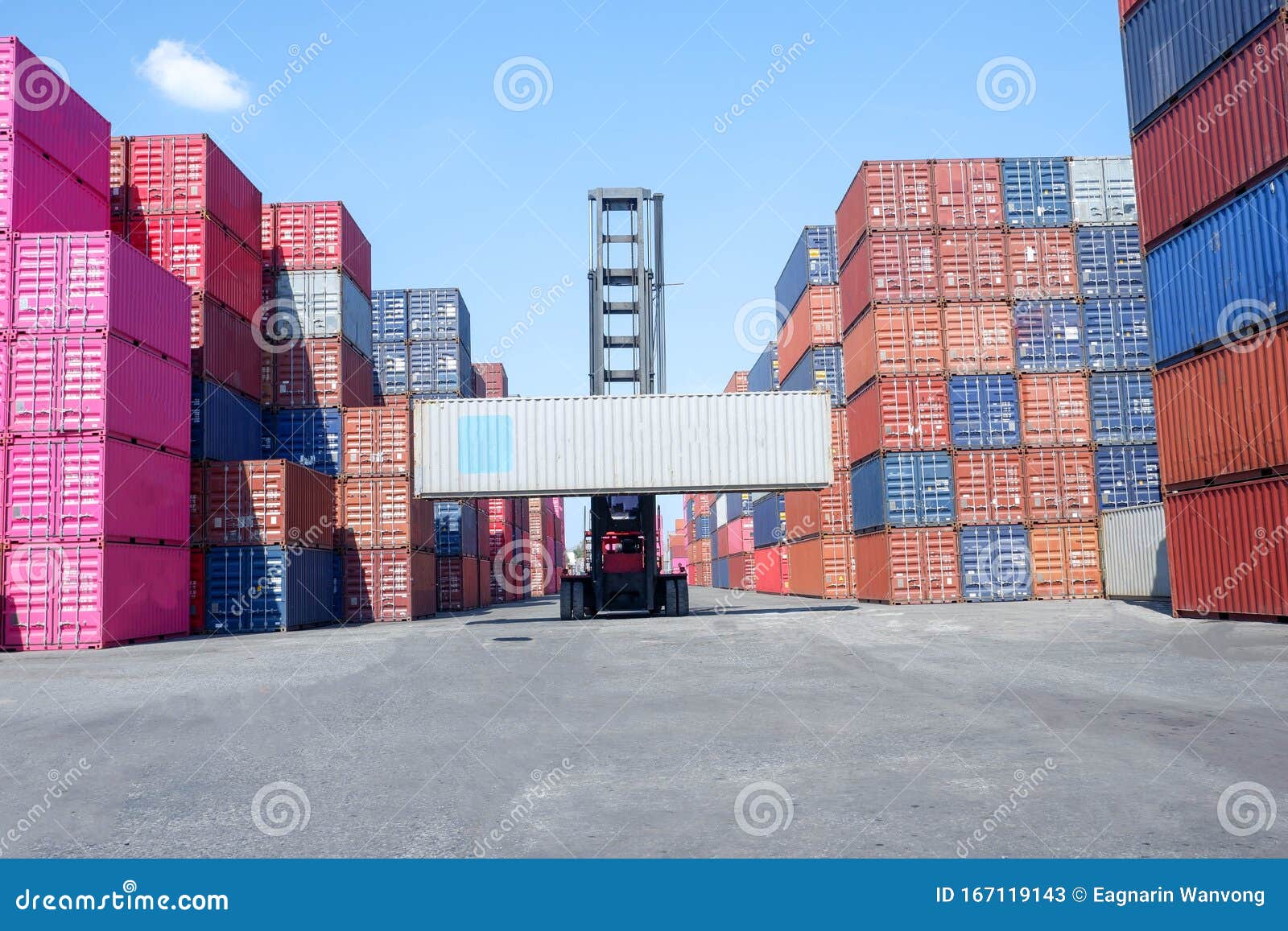 Logistics and Transportation of Harbor, Container Truck, Container ...