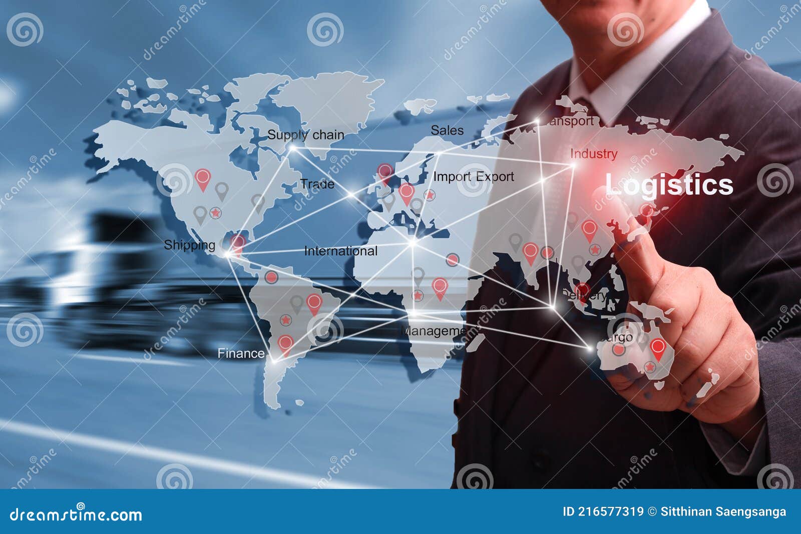 Transportation, Import-export and Technology for Work Stock Image ...
