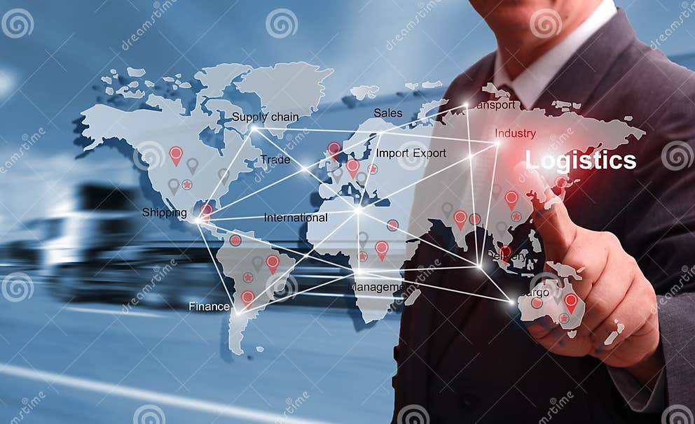 Transportation, Import-export and Technology for Work Stock Image ...