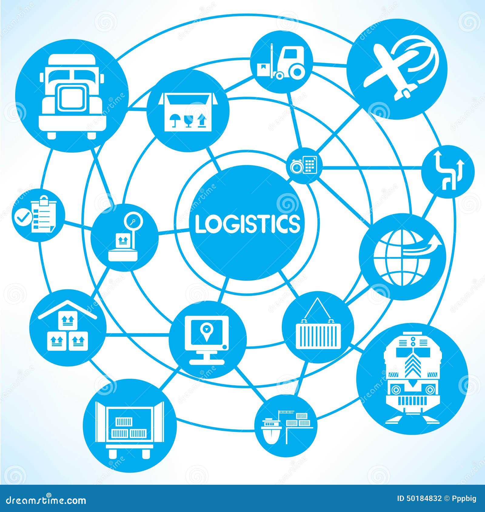 Logistics stock illustration. Illustration of circle - 50184832
