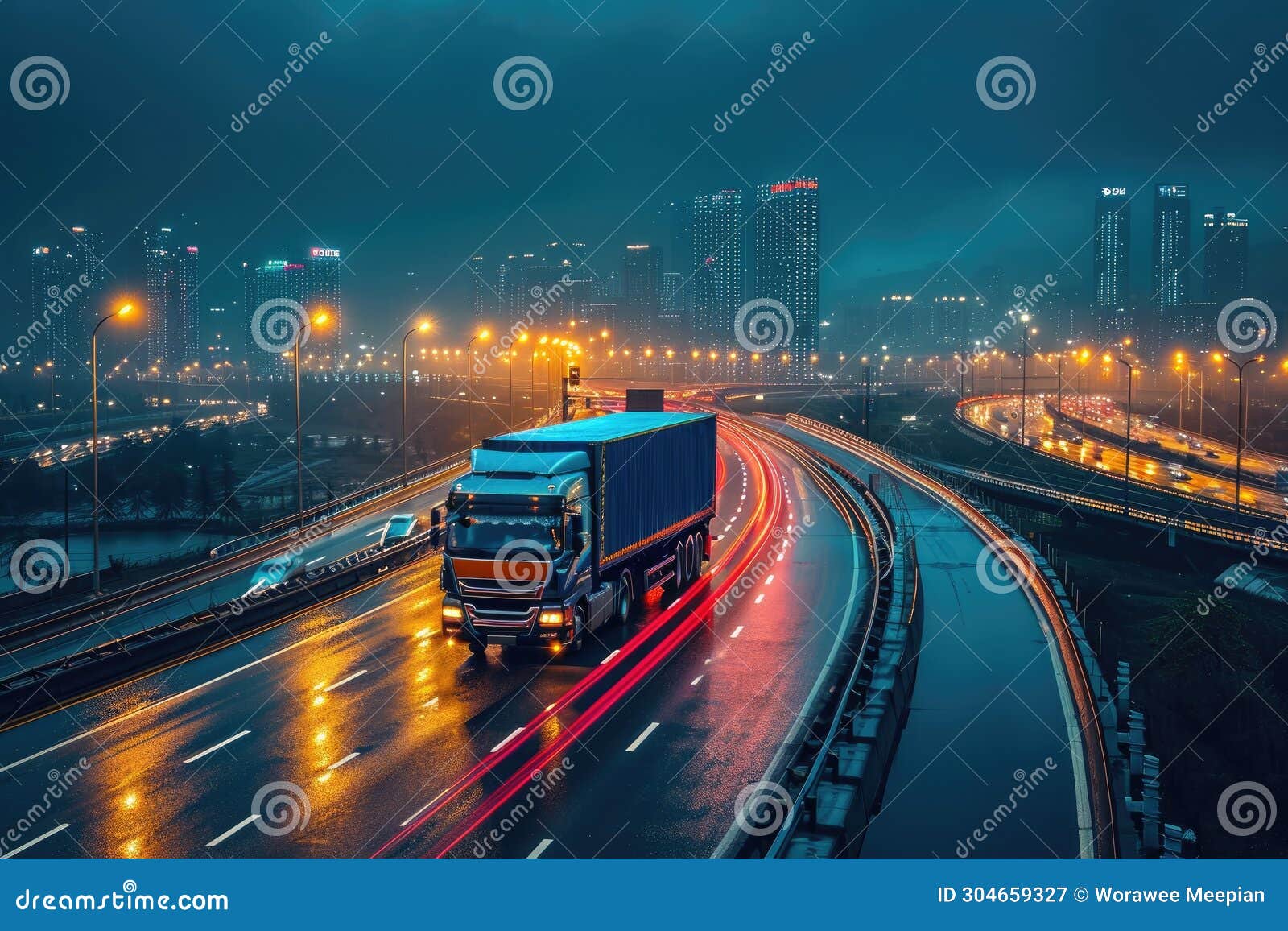 Logistics Transportation System Concept. Background Generative AI Stock ...