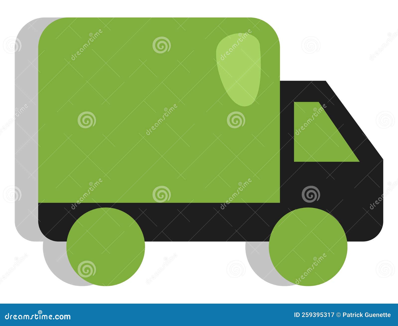 Logistics truck, icon stock vector. Illustration of delivery - 259395317