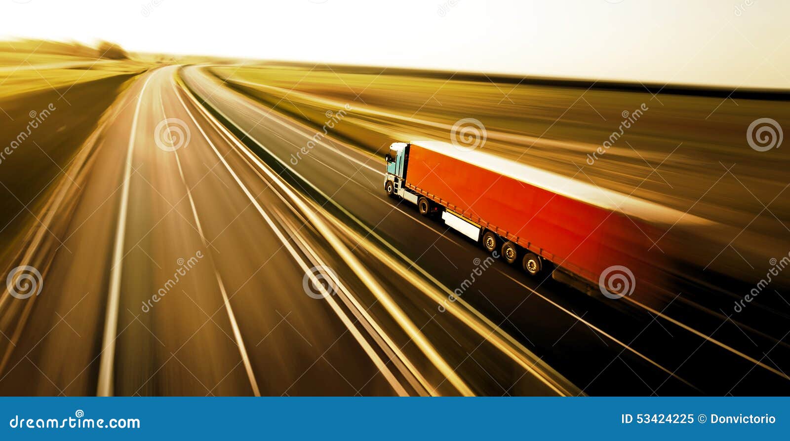 Logistics Truck on the Road Stock Image - Image of busy, logistic: 53424225