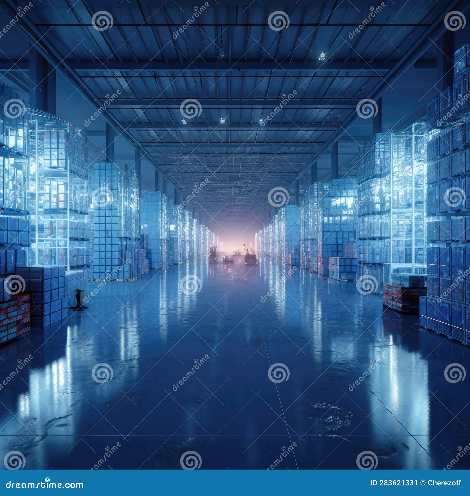 The Logistics Warehouse of the Future Stock Image - Image of package ...